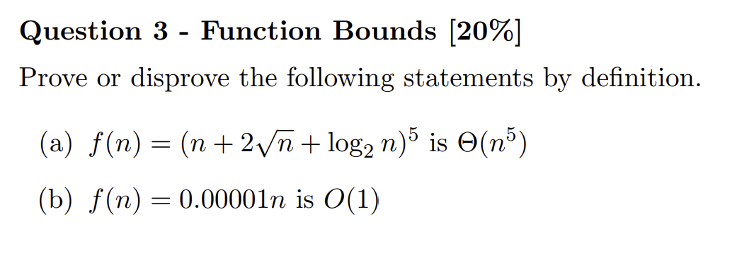 Solved How to do part (a) ,prove the theta bound by | Chegg.com