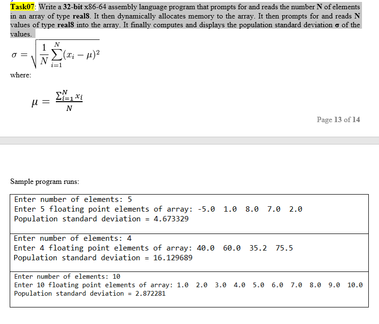 Write a 32-bit x86-64 assembly language program that | Chegg.com