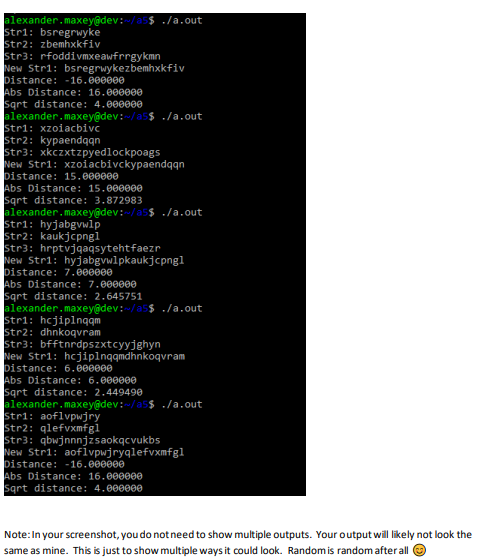Solved Assignment 5: Random, Strings, and Math Please | Chegg.com