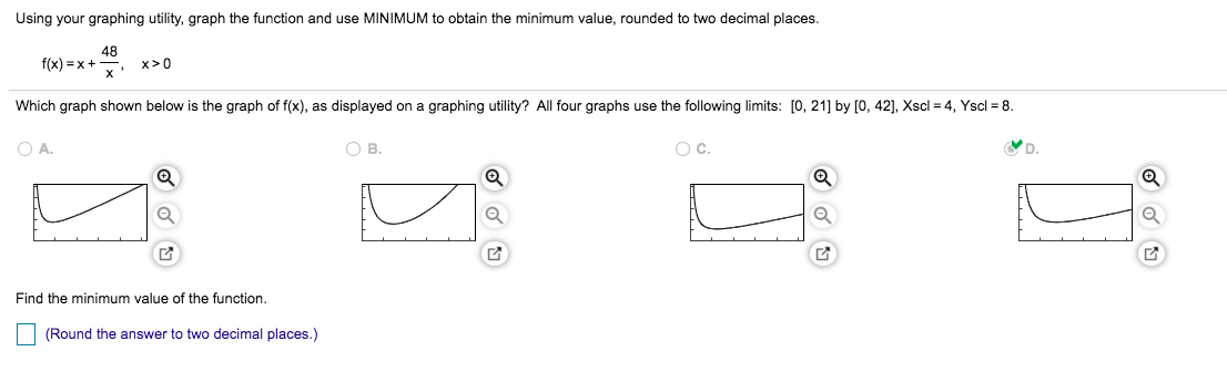 Solved Using your graphing utility, graph the function and | Chegg.com