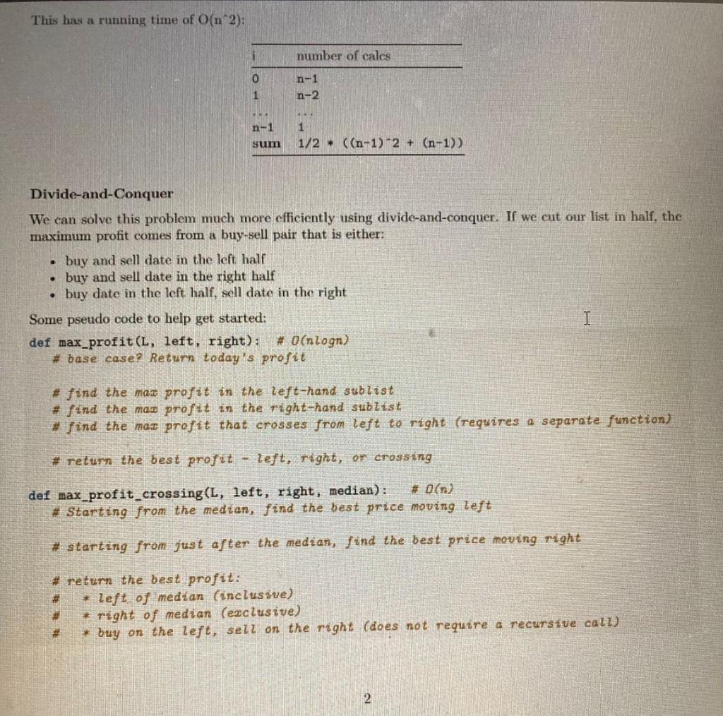 Solved Module 7 Homework Divide And Conquer We Have Seen