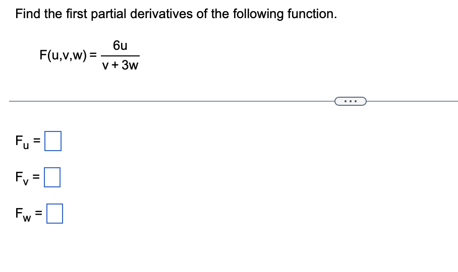 Solved Find the first partial derivatives of the following | Chegg.com