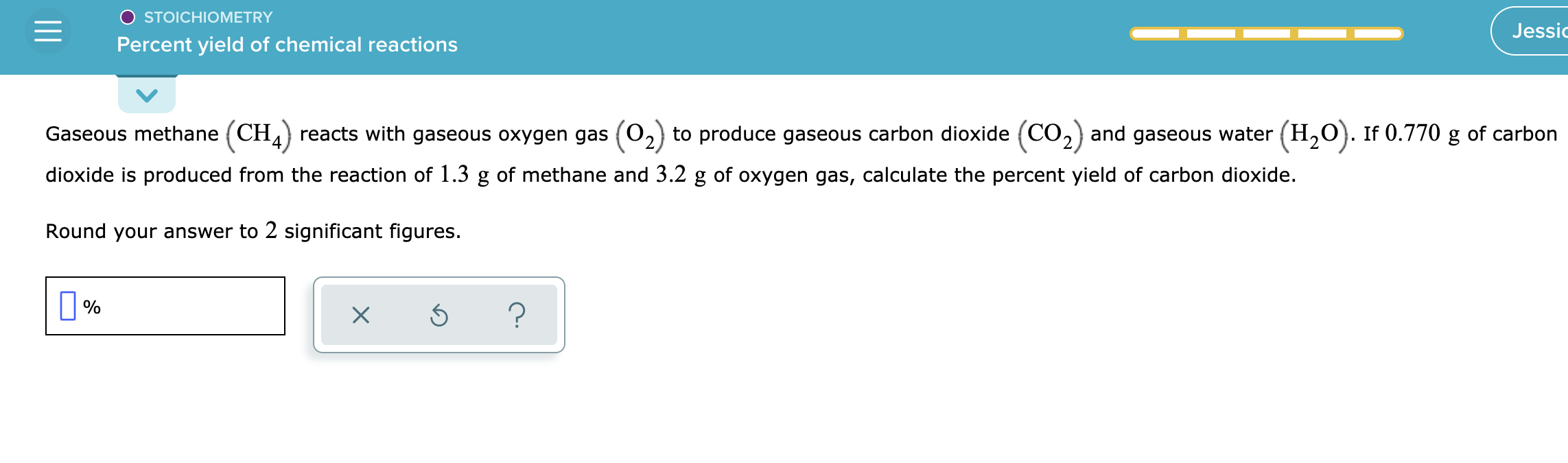 Solved STOICHIOMETRY Percent yield of chemical reactions | Chegg.com