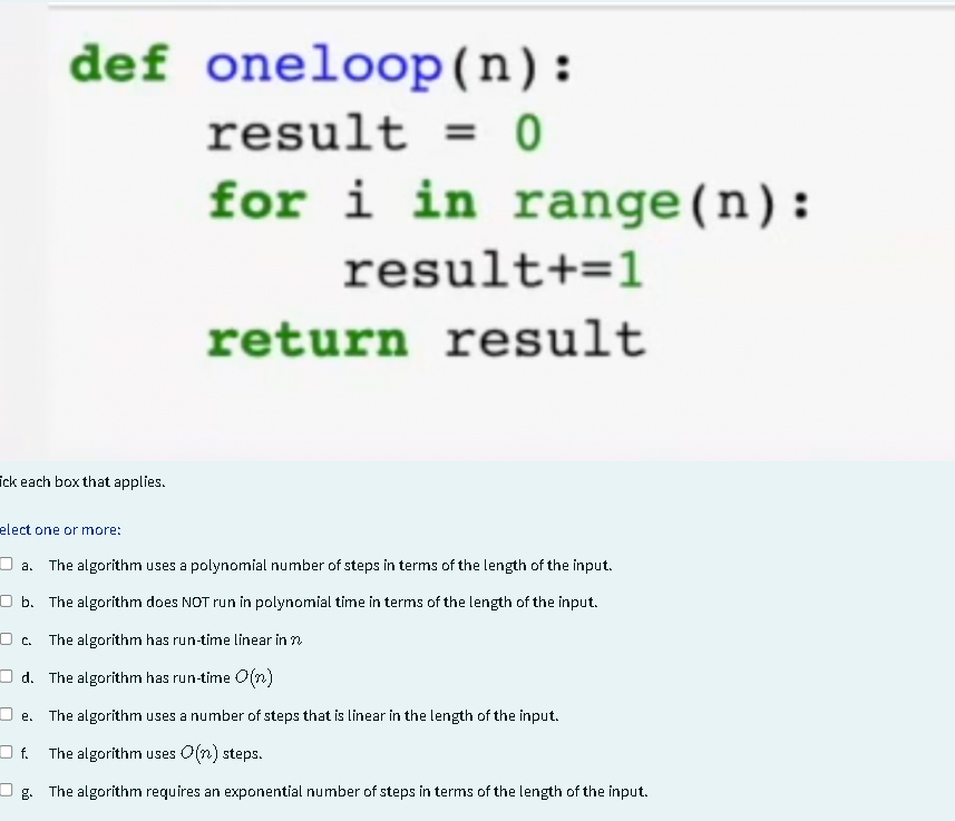 Solved \. ﻿The algorithm uses a polynomial number of steps | Chegg.com
