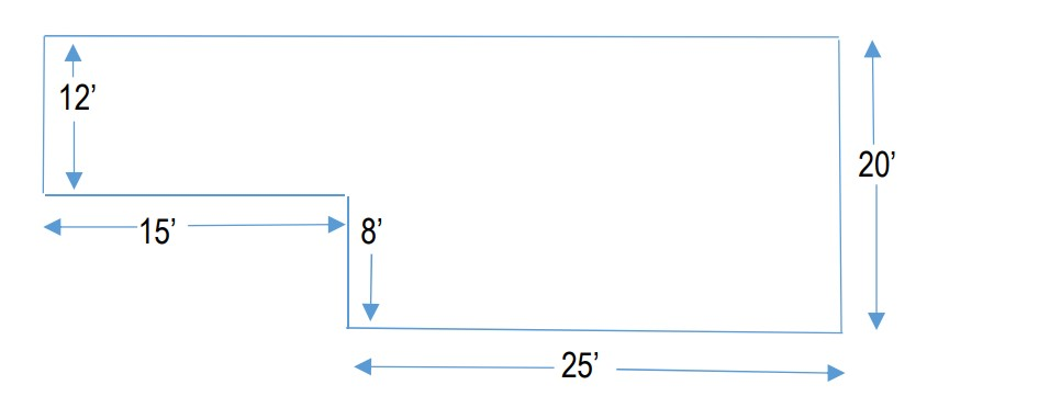 Solved The below room will have recessed lighting fixtures | Chegg.com
