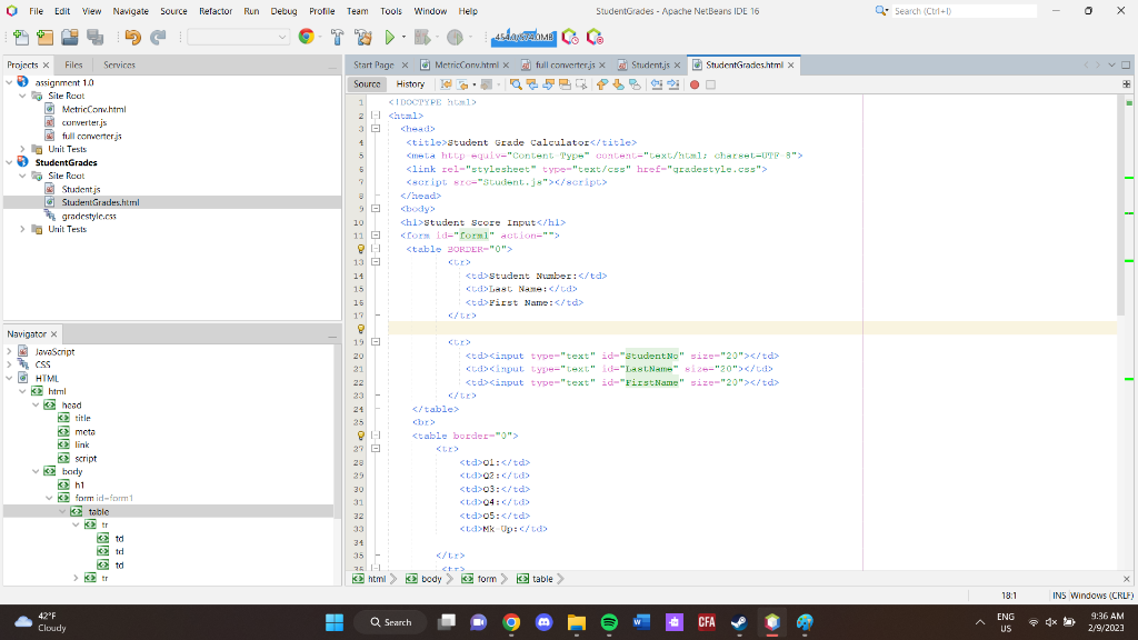 Solved ASSIGNMENT: The calculation of the grade is based on | Chegg.com