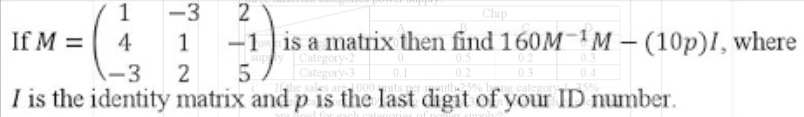 Solved Chip 1 -3 2 IfM= 4 1 -1 is a matrix then find | Chegg.com