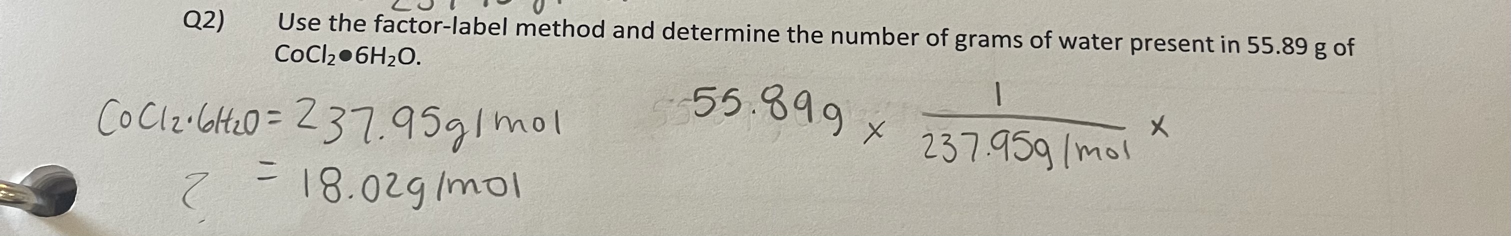 Solved Q2) Use the factor-label method and determine the | Chegg.com