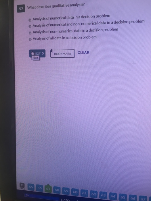 Solved What describe qualitative analysis? Analysis of | Chegg.com