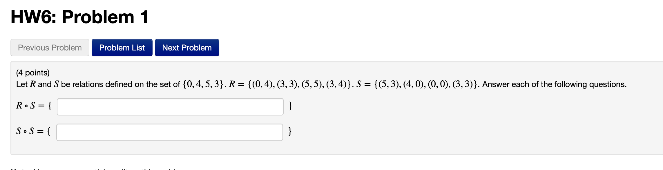 Solved HW6: Problem 1 Previous Problem Problem List Next | Chegg.com