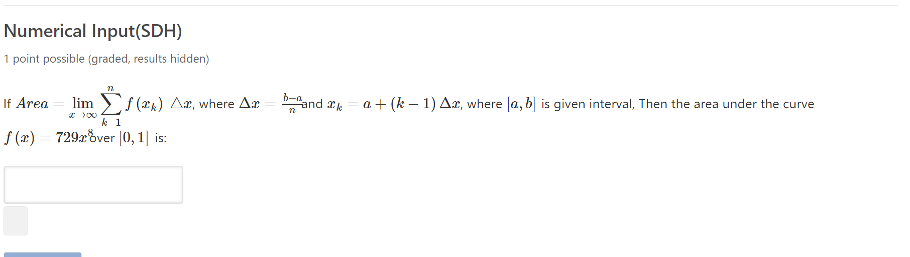 Solved Numerical Input(SDH) 1 point possible (graded, | Chegg.com