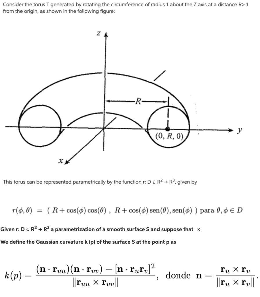 Solved Consider the torus T generated by rotating the | Chegg.com