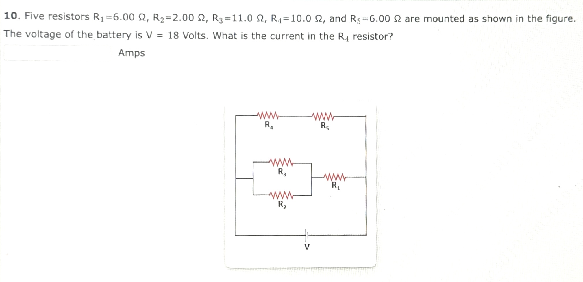 Solved 10. Five resistors | Chegg.com