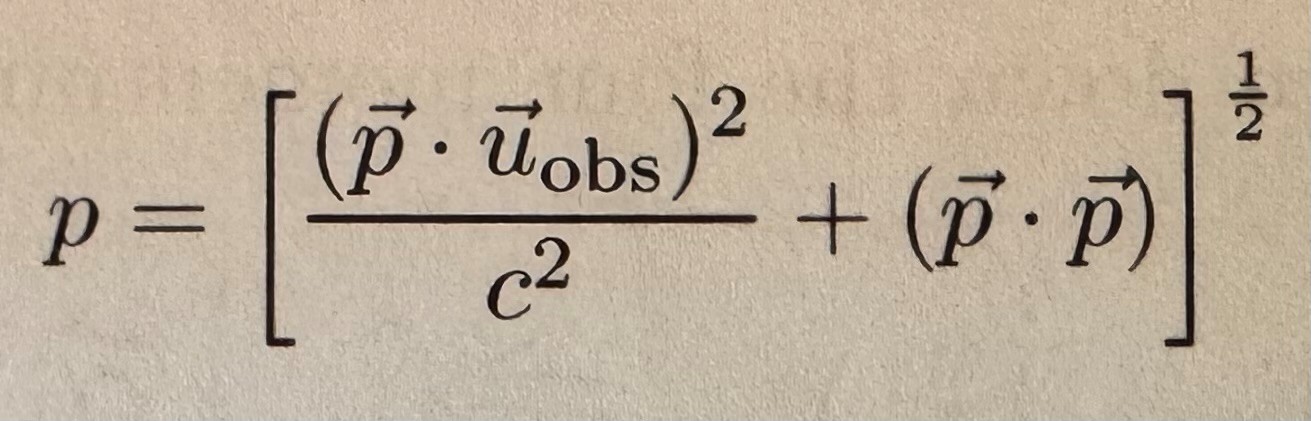 Consider A Particle With Four Momentum P And An