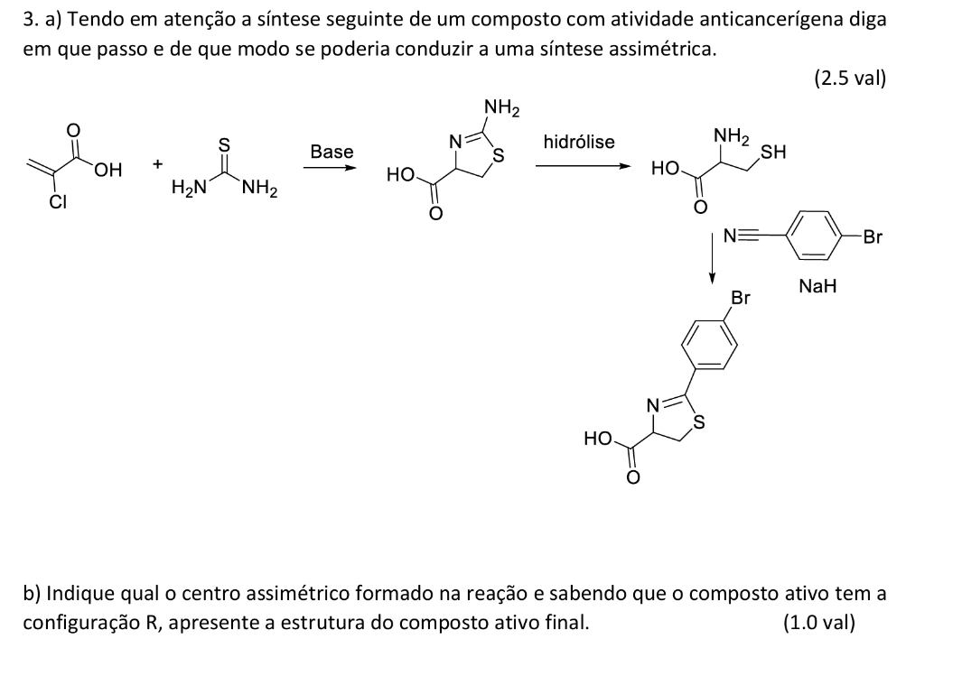 A) Considering the following synthesis of a compound | Chegg.com