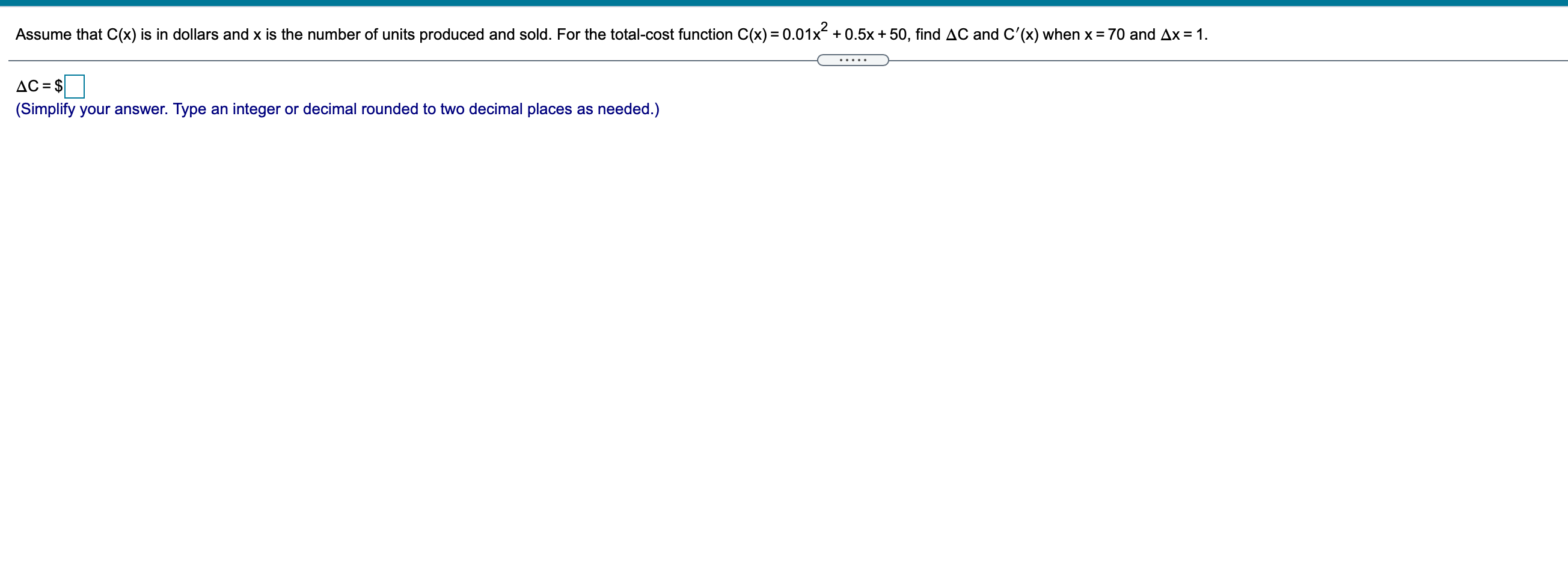 Solved Assume that C(x) is in dollars and x is the number of | Chegg.com