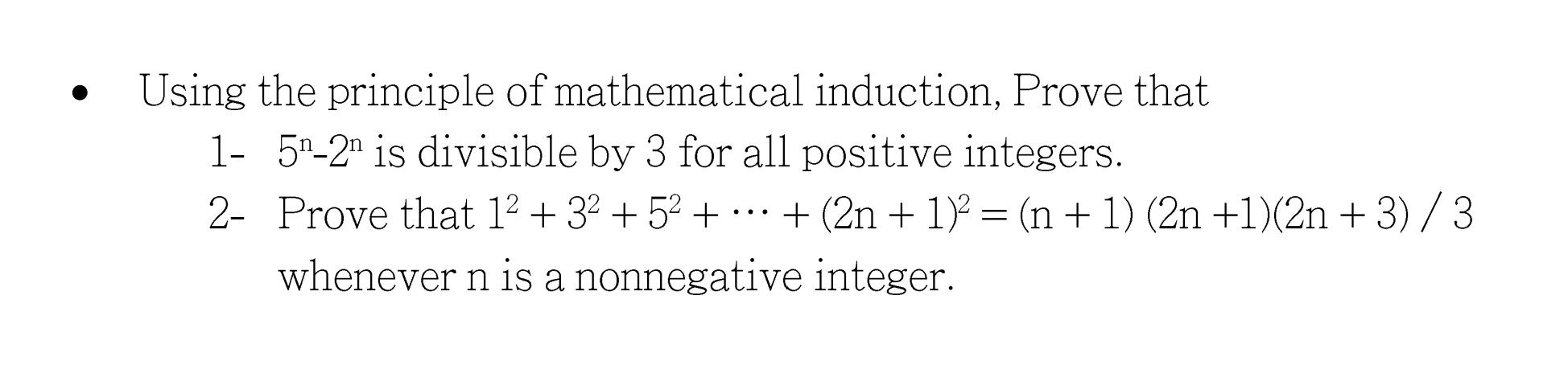 Solved Using the principle of mathematical induction, Prove | Chegg.com