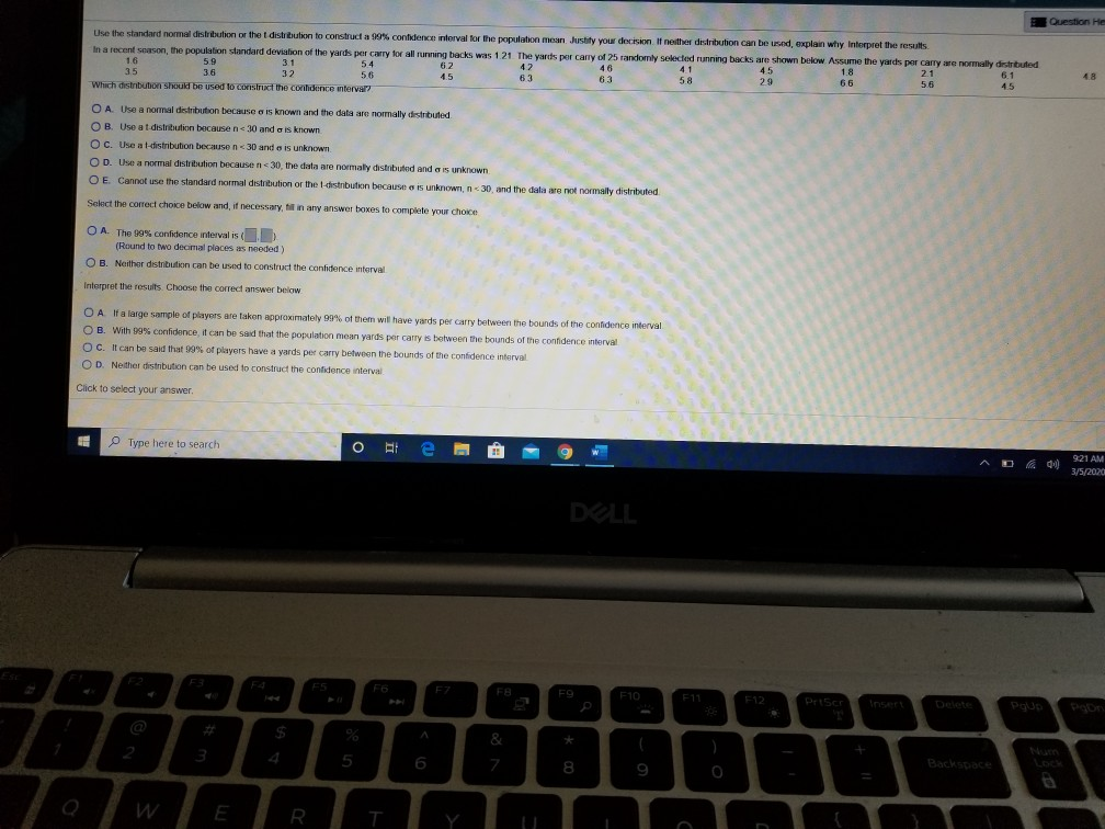 Solved Question Use the standard normal distribution or the | Chegg.com