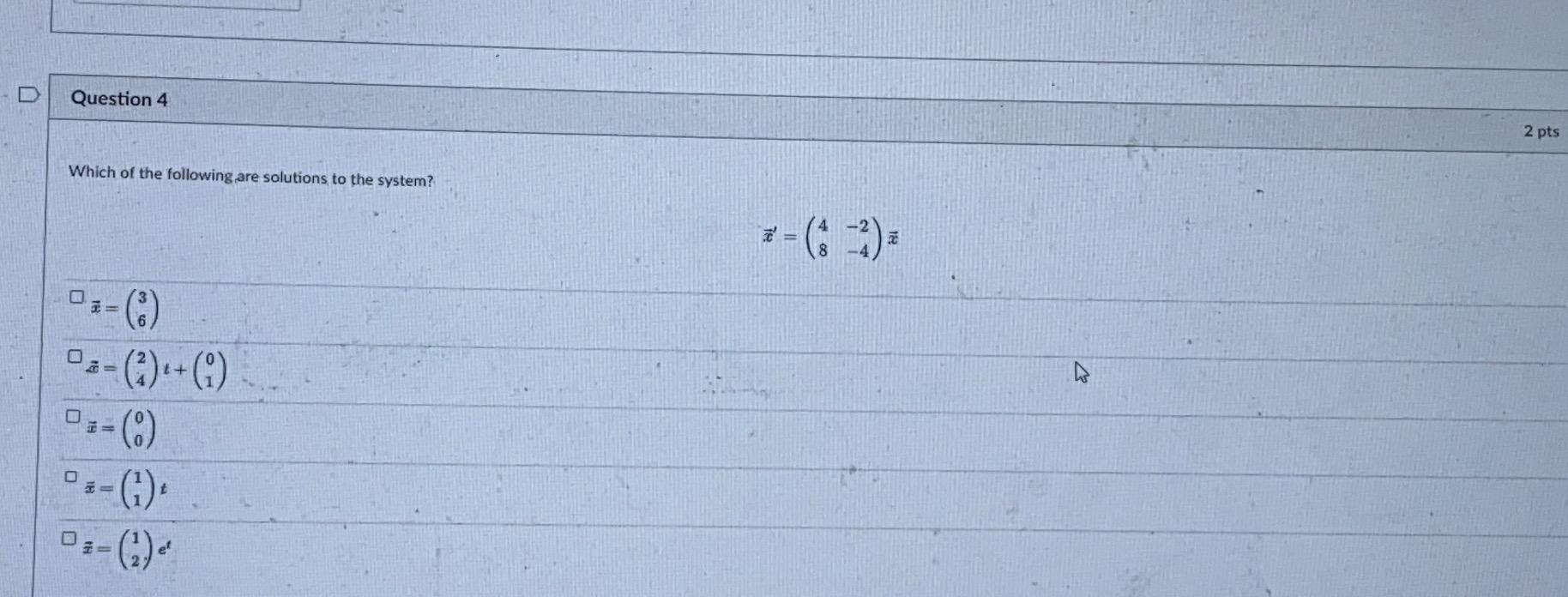 Solved Which of the following are solutions to the system? | Chegg.com