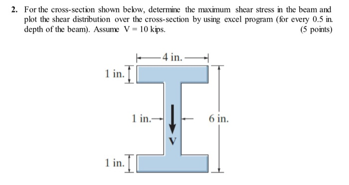 2. For the cross-section shown below, determine the maximum shear ... 2. For the cross-section shown below, determine the maximum shear ...
