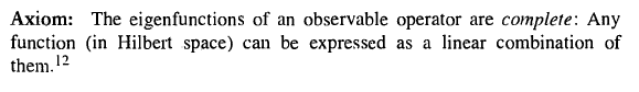 Solved Axiom: The eigenfunctions of an observable operator | Chegg.com