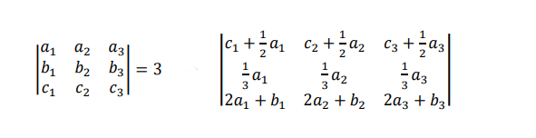Solved ∣∣a1b1c1a2b2c2a3b3c3∣∣=3∣∣c1+21a131a12a1+b1c2+21a231a | Chegg.com