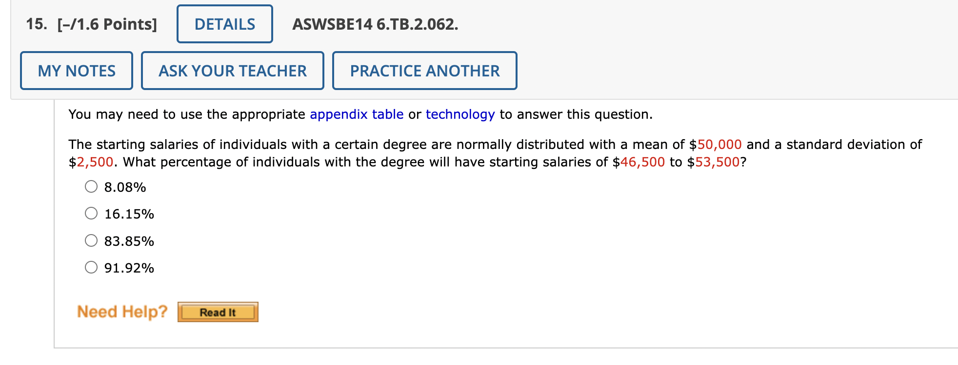 Solved You may need to use the appropriate appendix table or | Chegg.com