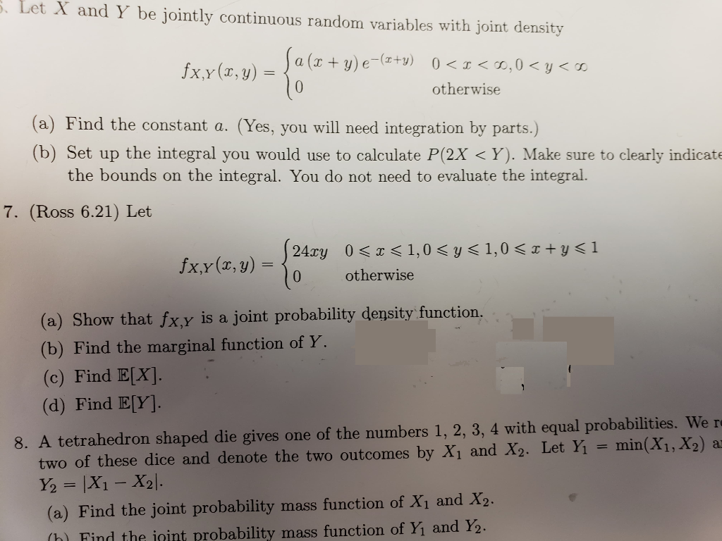 Solved 5. Let X and Y be jointly continuous random variables | Chegg.com Solved 5. Let X and Y be jointly continuous random variables | Chegg.com
