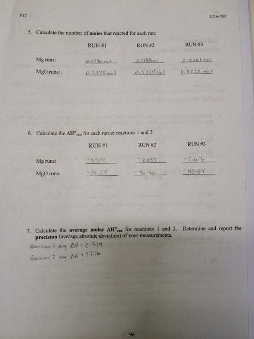 Solved F17 UTA-707 LAB REPORT EXPERIMENT UTA-707 Section | Chegg.com