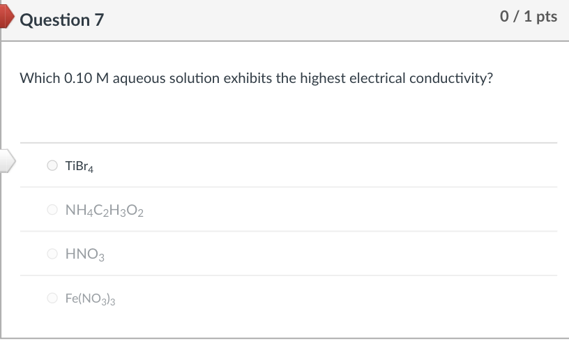 Solved Which 0.10M aqueous solution exhibits the highest | Chegg.com