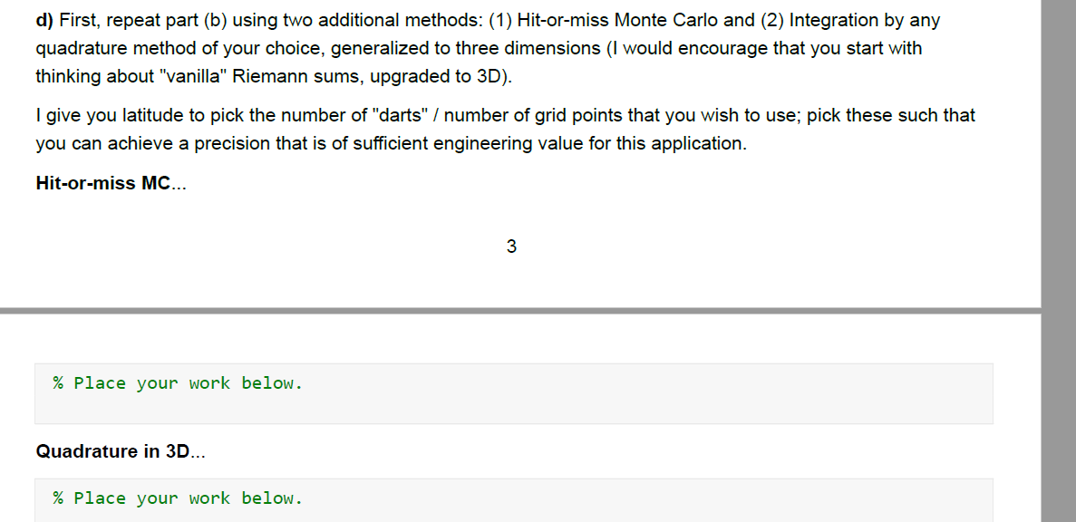 Solved Problem 2: Earthmoving and Sample Mean Monte Carlo! | Chegg.com