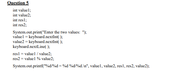 Solved Refer to the code of Question 5 on the second page of | Chegg.com