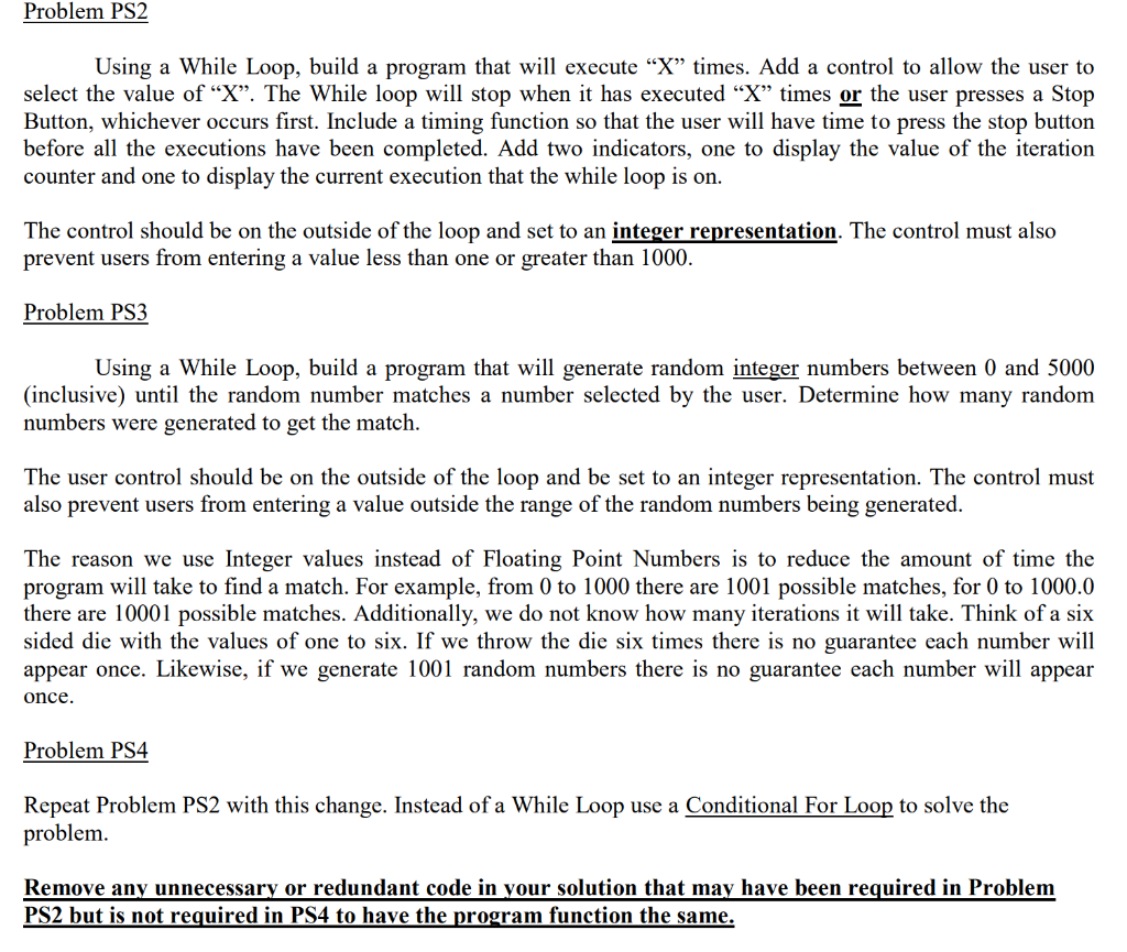 Solved Problem PS2 Using a While Loop, build a program that | Chegg.com