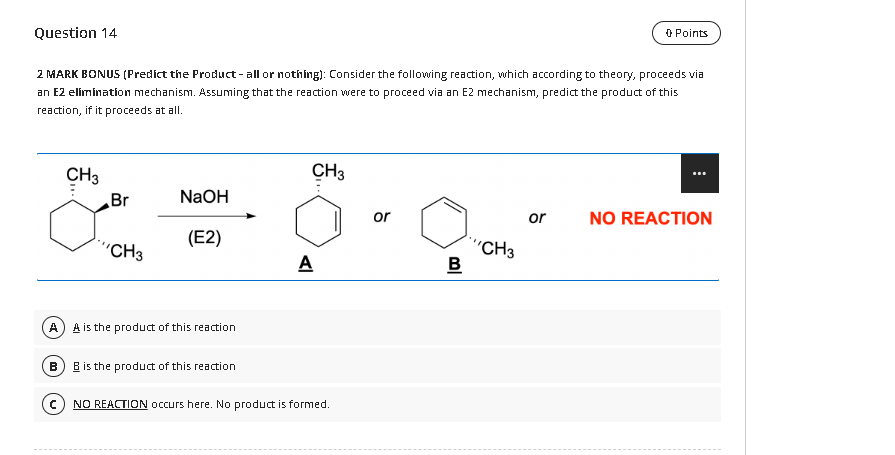 Solved 2 MARK BONUS (Predict the Product - all or nothing): | Chegg.com