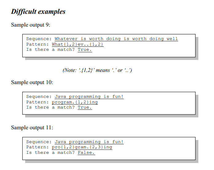 Solved Problem 2 - Pattern matching with a regular | Chegg.com