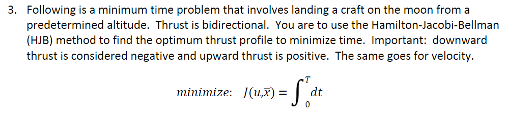 3. Following is a minimum time problem that involves | Chegg.com