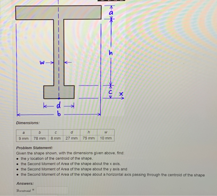 Solved Dimensions: 9 mm 78 mm 8 mm 27 mm 75 mm 10 mm Problem | Chegg.com