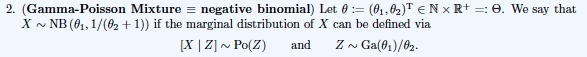 R+ =: e. We say that 2. (Gamma-Poisson Mixture = | Chegg.com