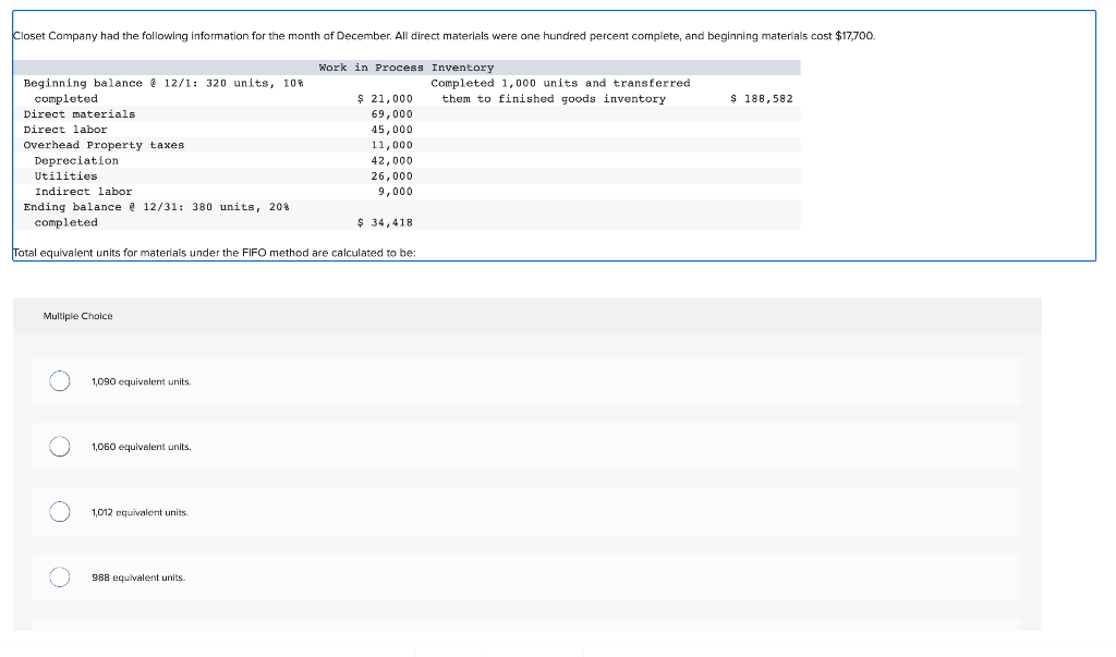 Solved Total equivalent units for materials under the FIFO | Chegg.com