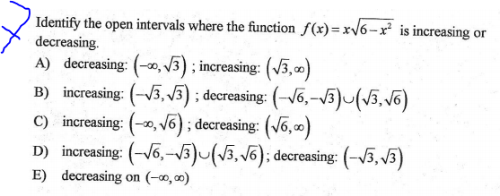 Solved Identify the open intervals where the function f(x) = | Chegg.com