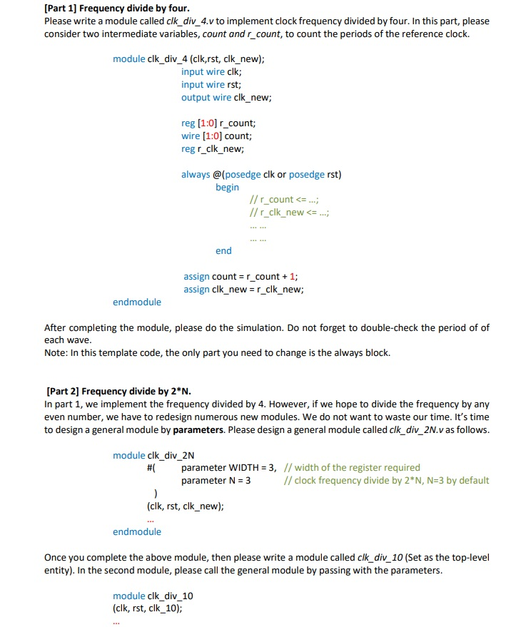 Solved Frequency Division by 2 How do we create the divide | Chegg.com