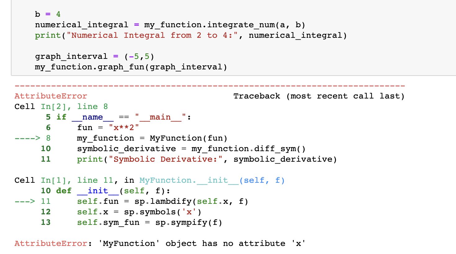Solved We are being asked to build a class MyFunction. It | Chegg.com
