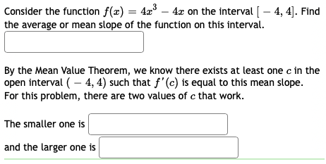 Solved Consider the function f(x) = 4x3 – 4x on the interval | Chegg.com