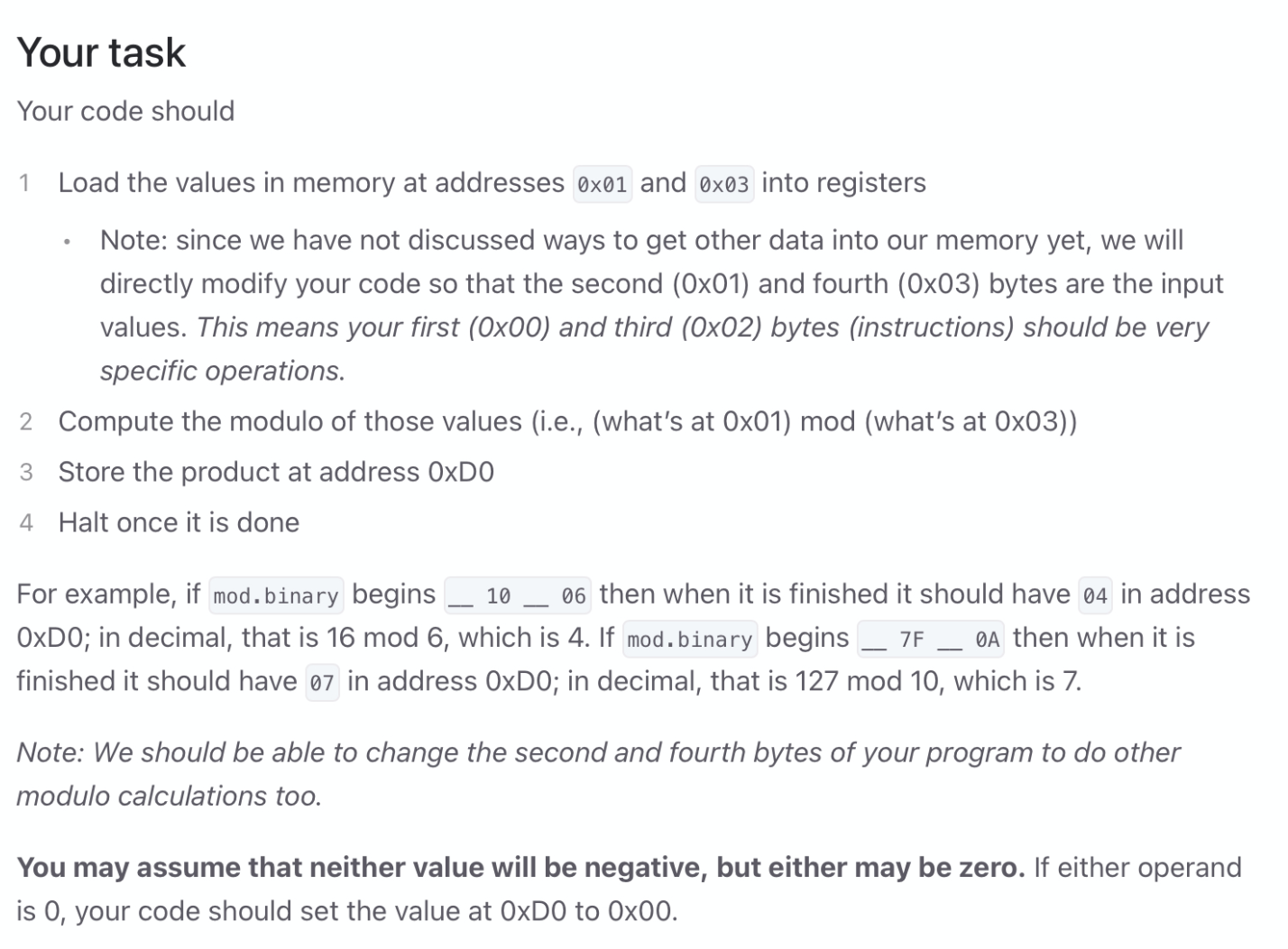 Solved The instructions icode Behaviors: In all 4 cases, | Chegg.com