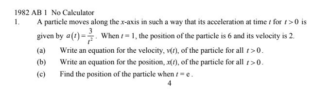 Solved A particle moves along the x-axis in such a way that | Chegg.com
