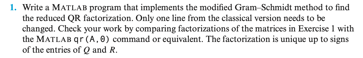 Solved Write a MATLAB program that implements the modified | Chegg.com