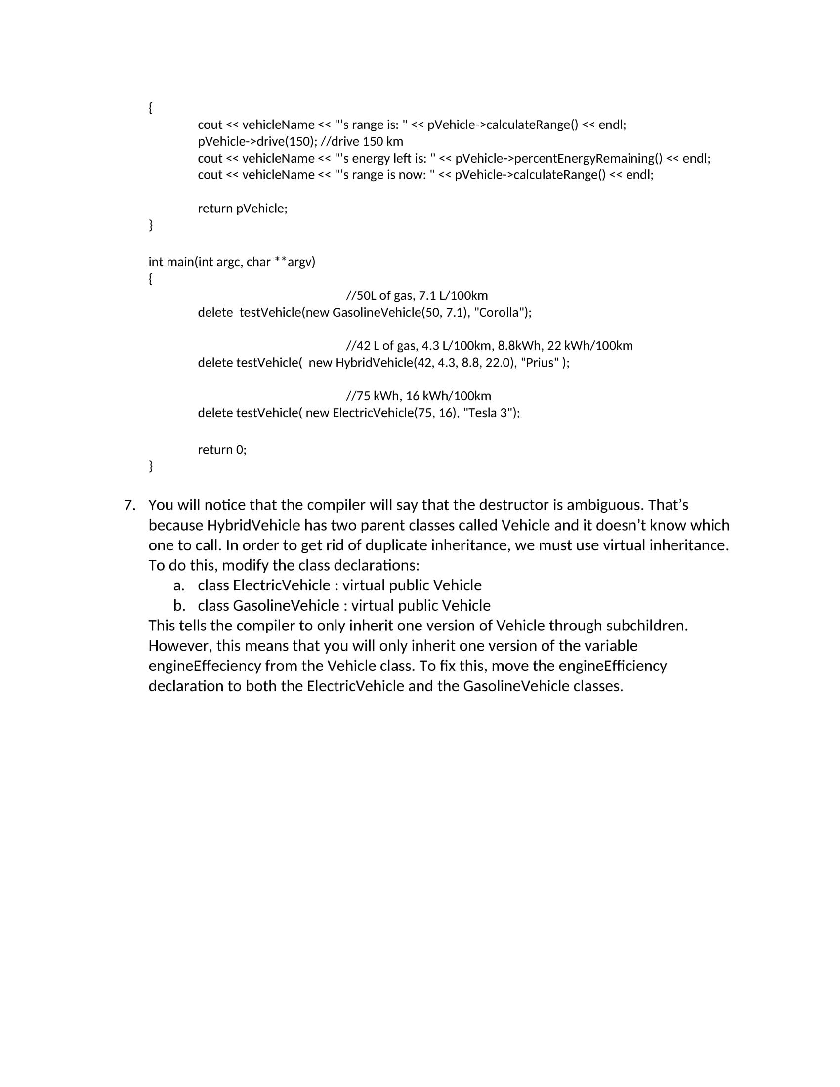 CST8219 - C++ Programming Lab 6 - updated with | Chegg.com