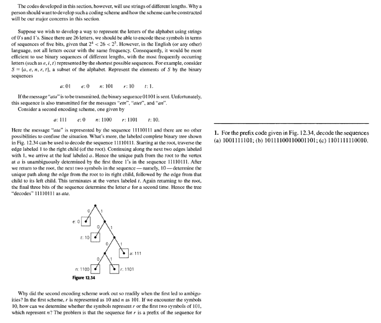 Solved The codes developed in this section, however, will | Chegg.com