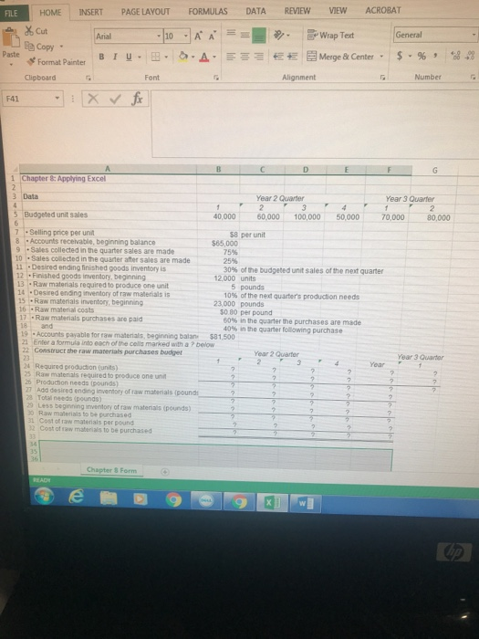 Solved FILE INSERT PAGE LAYOUT FORMULAS DATA REVIEW VIEW | Chegg.com