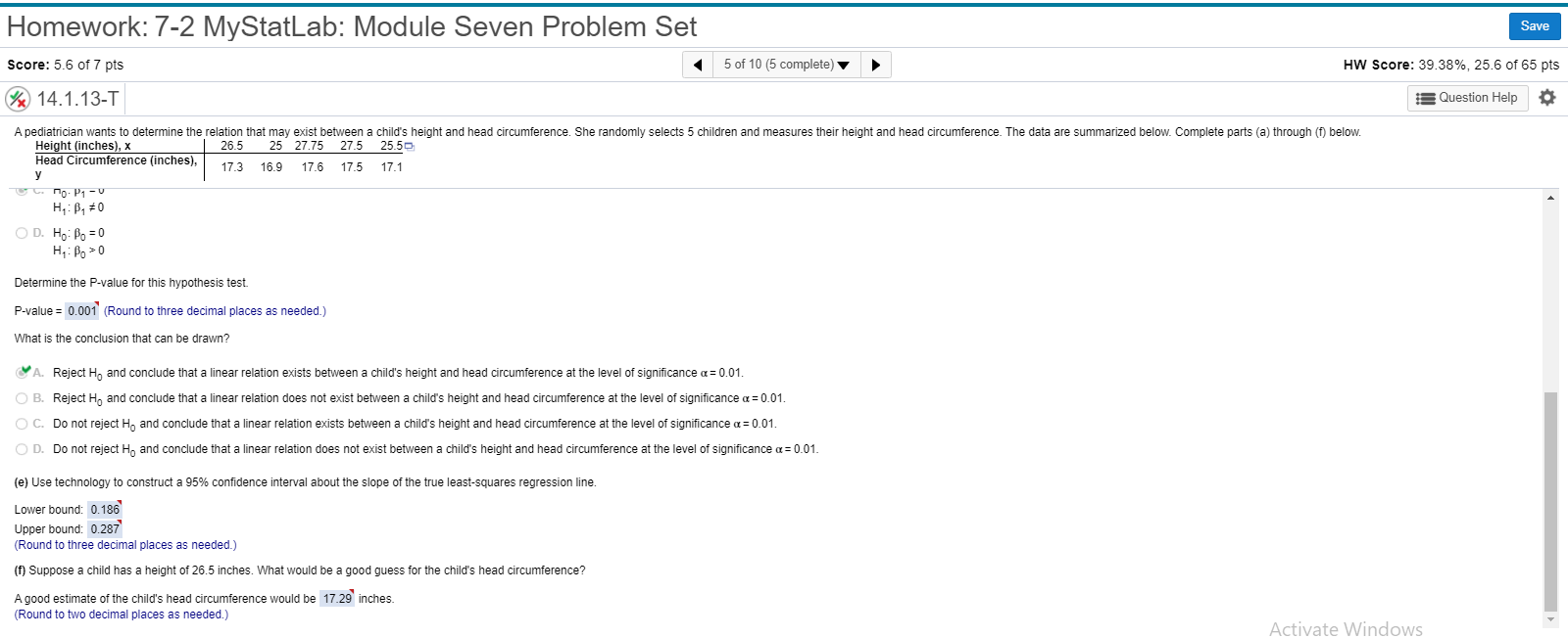 Solved Homework: 7-2 MyStatLab: Module Seven Problem Set | Chegg.com